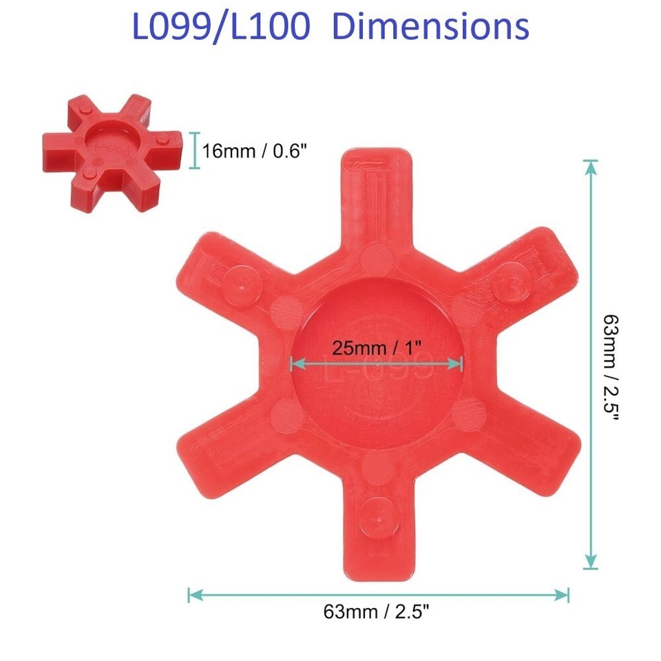 PREMIUM L099 L100 URETHANE Lovejoy Type Jaw Coupling Insert Spider (IPM ...