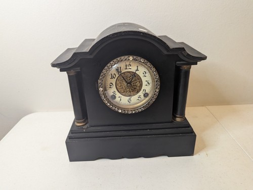 New Haven Metal Mantel Clock Repair Or Parts *read* | eBay