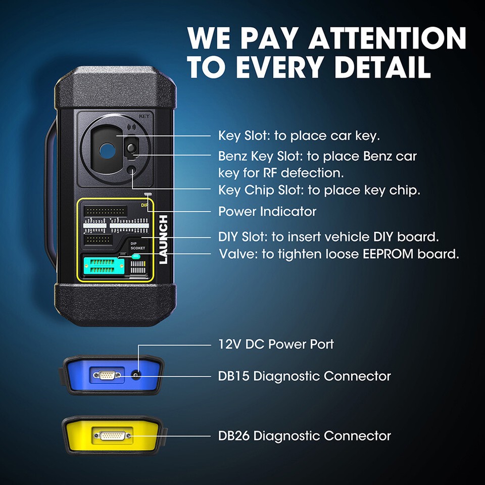 LAUNCH X431 X-PROG 3 Smart Keys Remote IMMO Car Key Programmer ...
