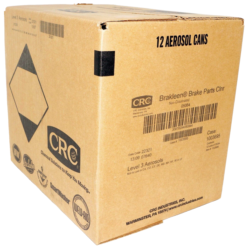CRC Brakleen Brake Parts Cleaner Non Chlorinated 14oz Low VOC | Case of ...