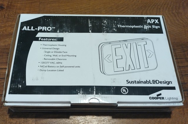 Cooper Lighting APCH7R Self Powered Combination Exit Sign for sale ...