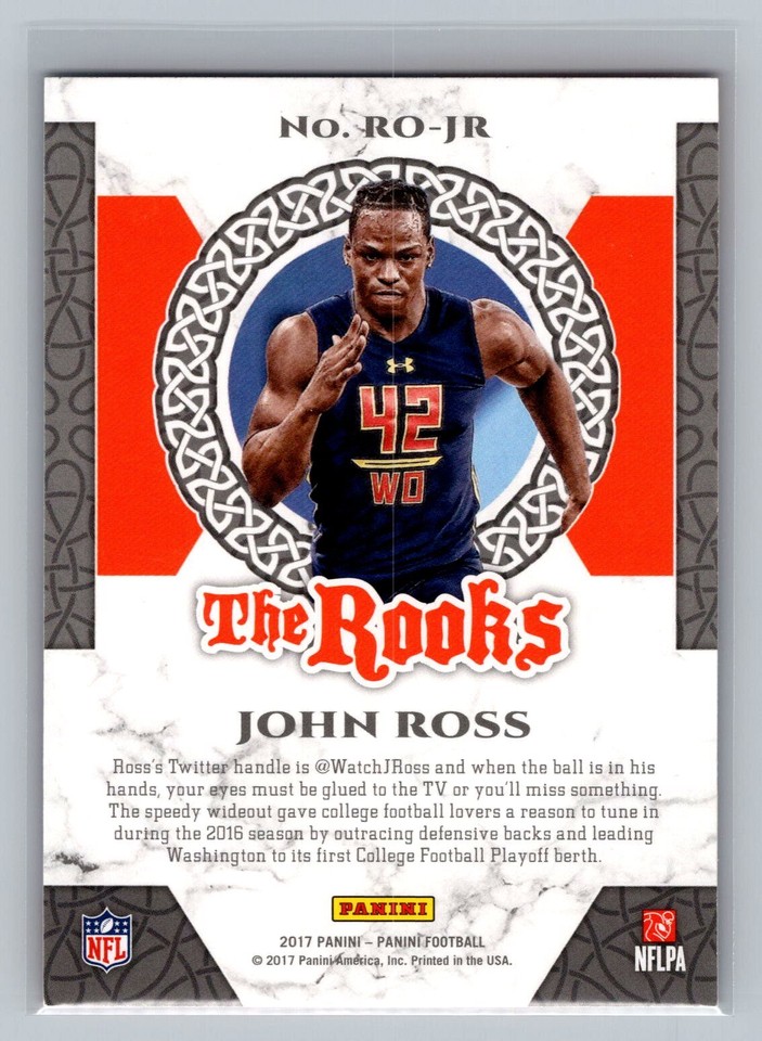 John Ross III 2017 Panini #RO-JR The Rooks Cincinnati Bengals 1P | eBay