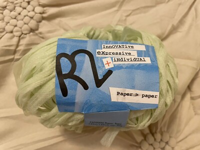 Rowan R2 Paper Yarn 100% Nylon Soft, Pastel Green Discontinued Ribbon ...