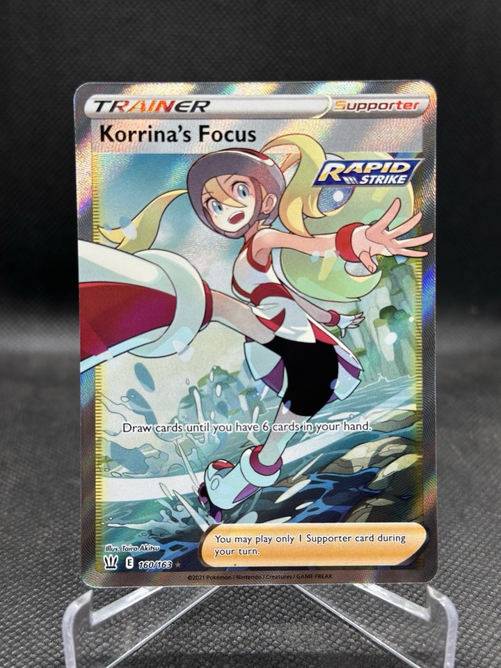 Pokemon SWSH Battle Styles Korrinas Focus Rapid Strike Full Art Trainer ...