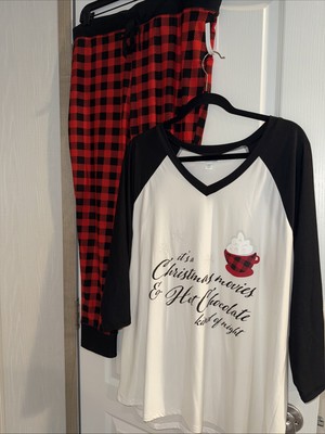 WOMENS PAJAMA SET-LULAROE CHRISTMAS MOVIE HOT COCOA-PANTS SHIRT SIZE XL ...