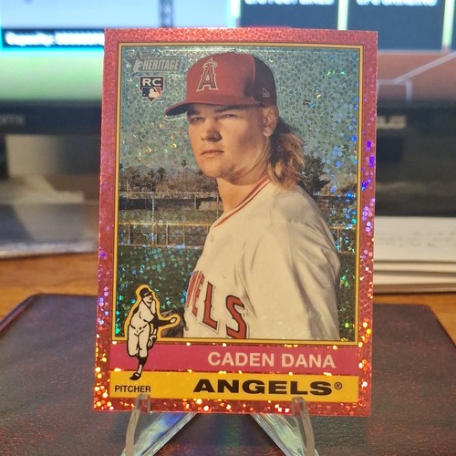 2025 Topps Heritage Chrome Pink Sparkle Rookie Card RC #378 Caden Dana ...
