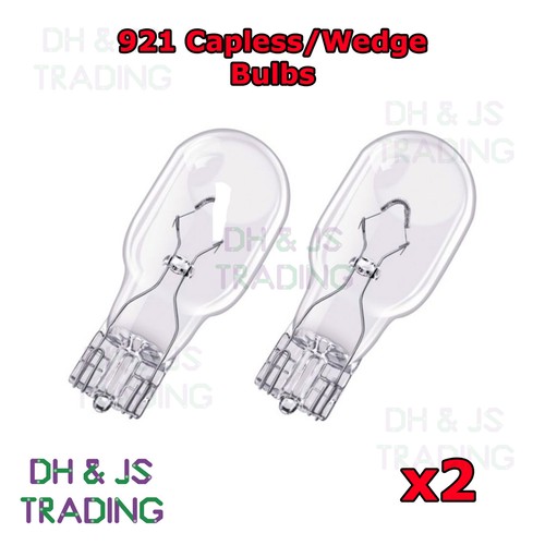 2 x 921 Capless Wedge Car Bulbs High Level Brake Light 12v 16w 15mm 955 ...