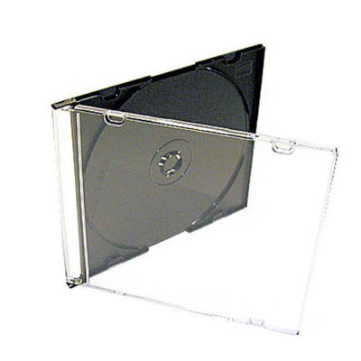 400 X CD DVD Slimline 5.2mm Jewel Cases for 1 Disc With Black Tray Pack ...