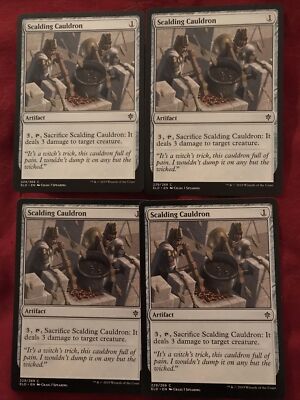 Scalding Cauldron X4 Throne Of Eldraine Moderate Play MTG | eBay