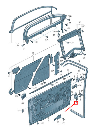 NEW AUDI A6 AVANT C6 FRONT RIGHT LOWER DOOR HINGE 4F0831412A ORIGINAL ...