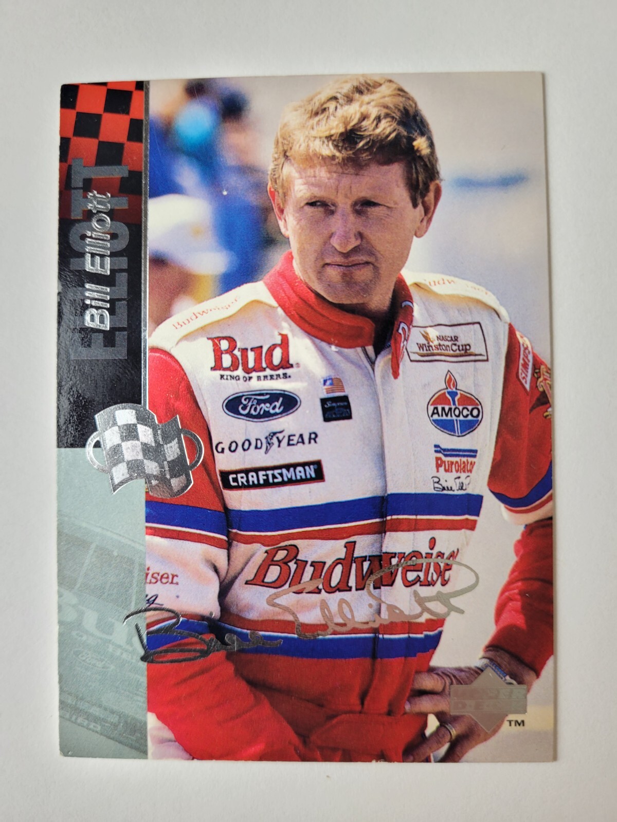 1995 Upper Deck - Silver Signatures/Electric Silver #3 Bill Elliott for ...