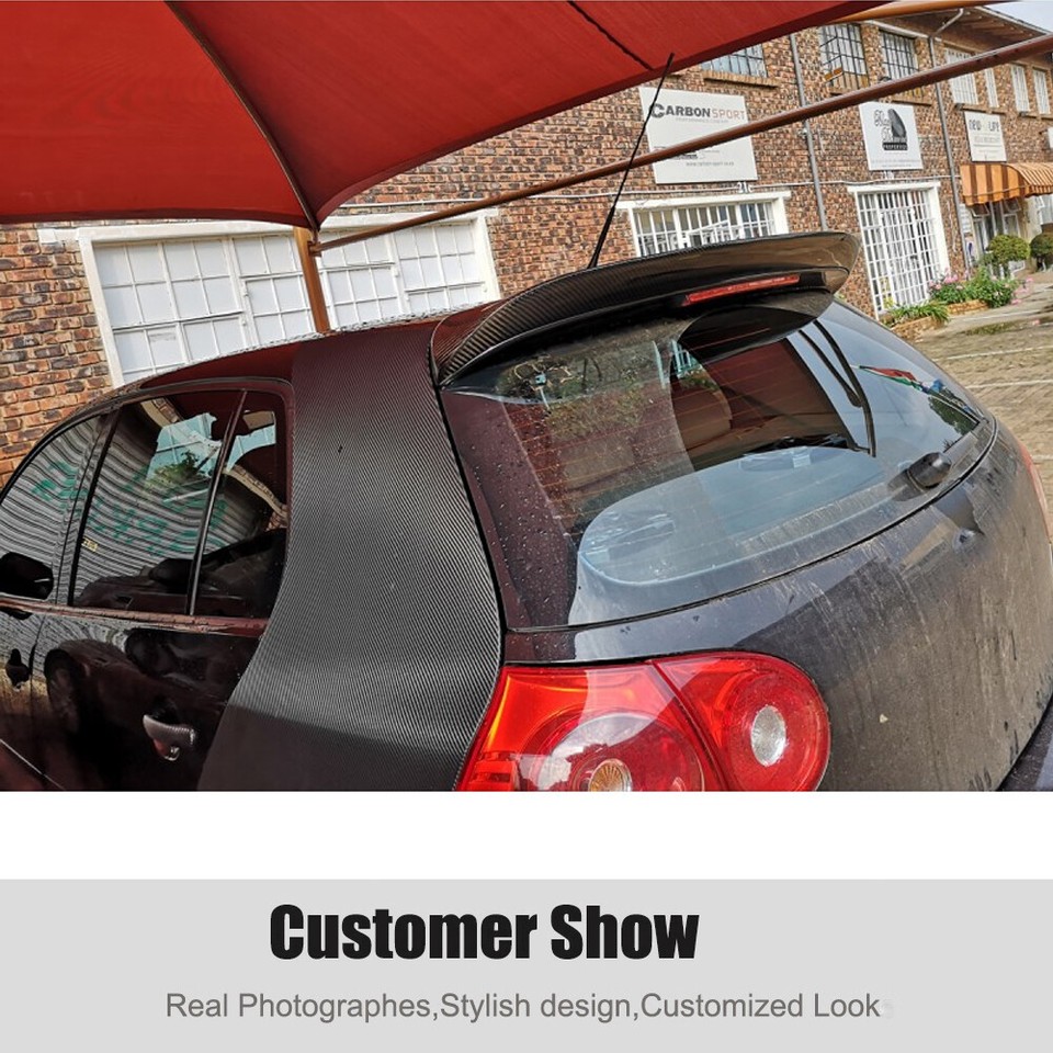 For VW Golf 5 MK5 R32/GTI 2005-2007 Real Carbon Rear Roof Window ...
