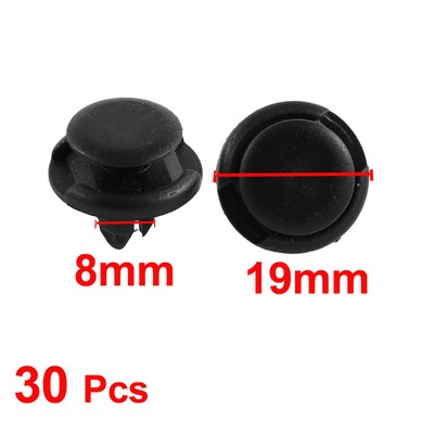30 Pcs Mudguard Liner Fastener Rivet Push Clips Retainer 8mm Hole Dia ...