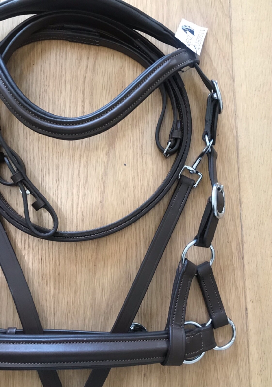 ANATOMICAL BITLESS BRIDLE PADDED SIDE-PULL & CROSSOVER BROWN BLACK FULL ...
