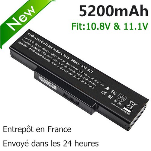 Batterie ASUS A32-K72 pour K72 K72F K72J K73S N71J N73S N73SV X73S X77 ...