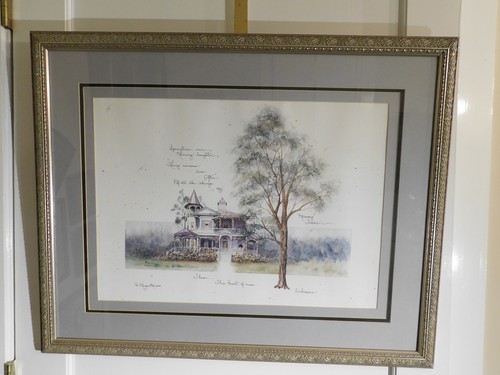 D. Morgan Print Victorian Home with Poem Framed | eBay