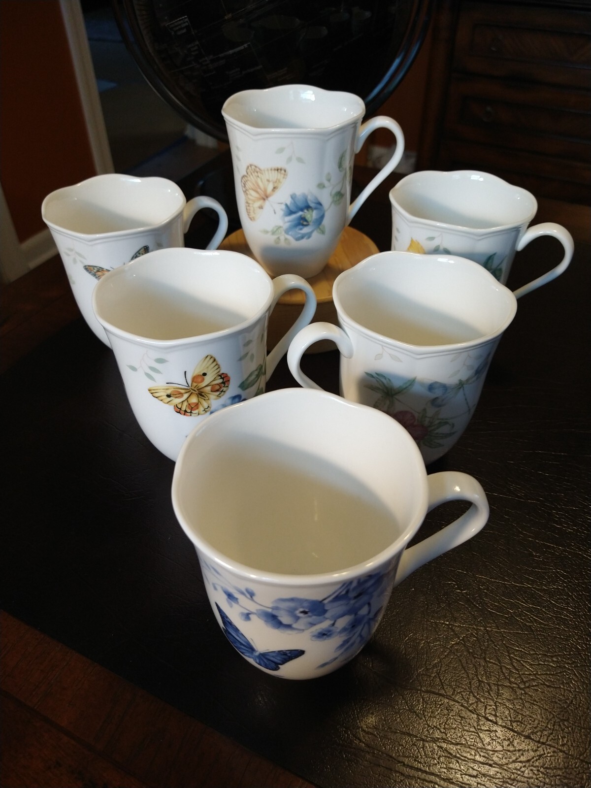 Set of 6 LENOX Butterfly Meadow Mugs Great set of different mugs *LOOK* | eBay