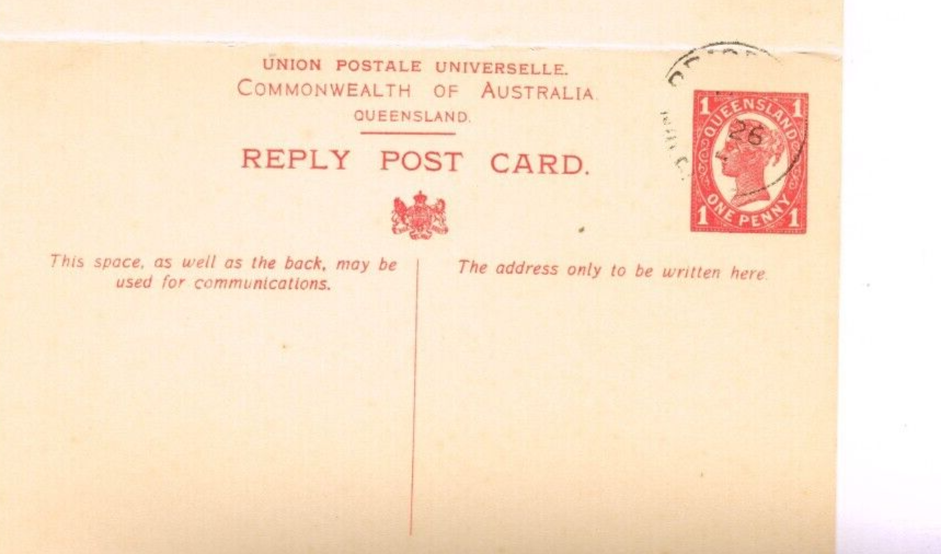 1910 1d Reply Post Card SPECIMEN | eBay