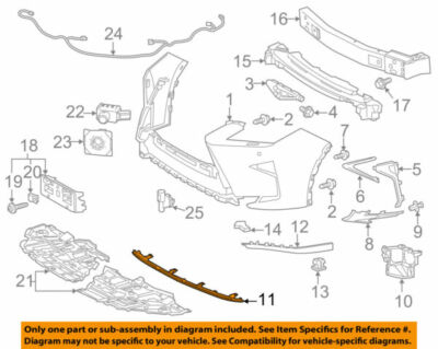 52411-48030 Toyota Guard, front bumper 5241148030, New Genuine OEM Part ...