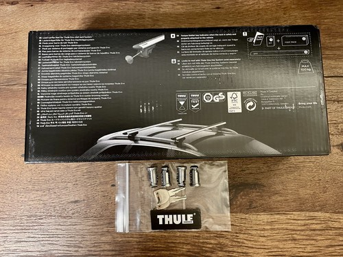 Thule Evo Raised Rail Foot Pack 710405 + Thule Metal Lock Set (Bundle ...