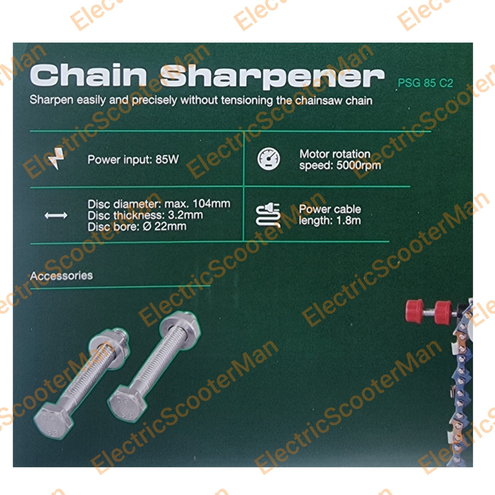 Parkside 85W Chain Sharpener Bench For Sharpening Chainsaw | eBay