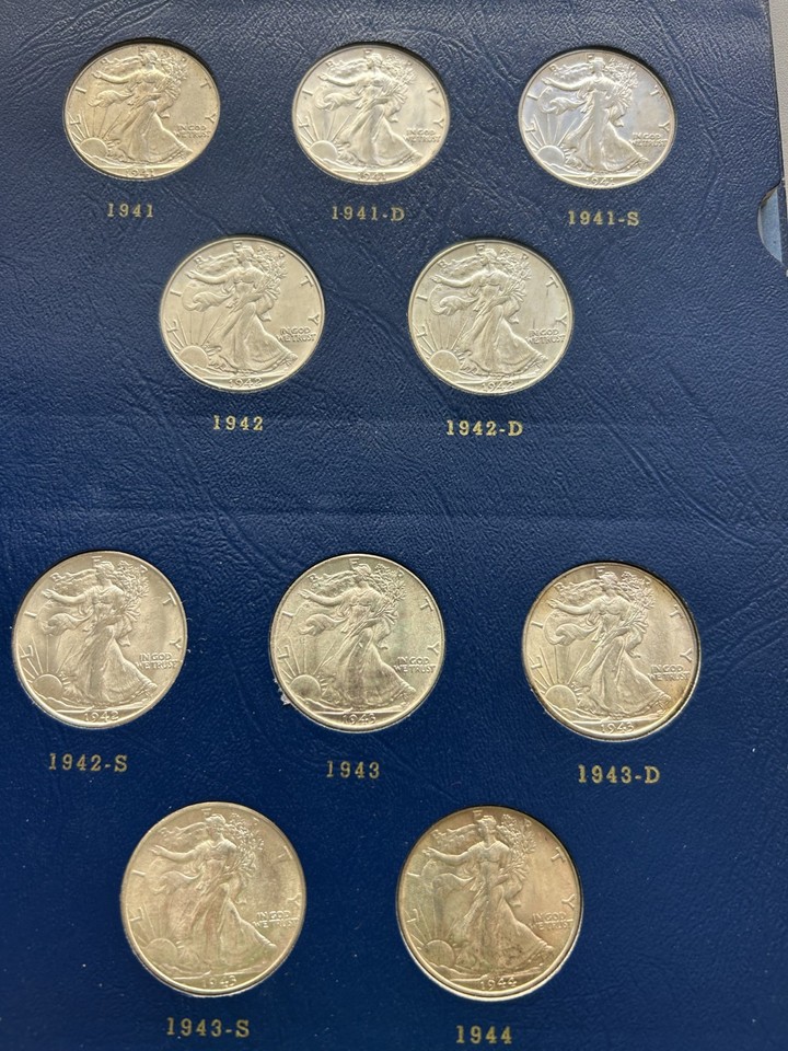 Walking Liberty Half Dollar Complete Collection - 1941 to 1947 | eBay