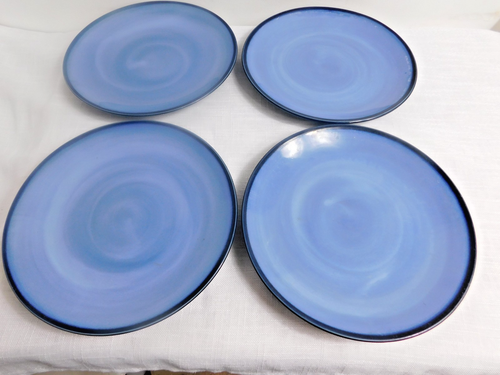 F7 - Sango Nova Blue Dinner Plates Lot of 4 | eBay