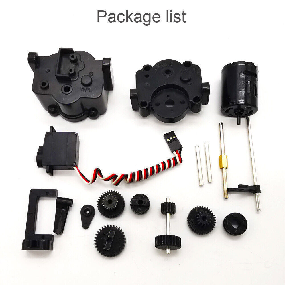 Metal Gears Speed Gearbox Shift Servo Upgrade Parts Set for 1/16 WPL RC ...