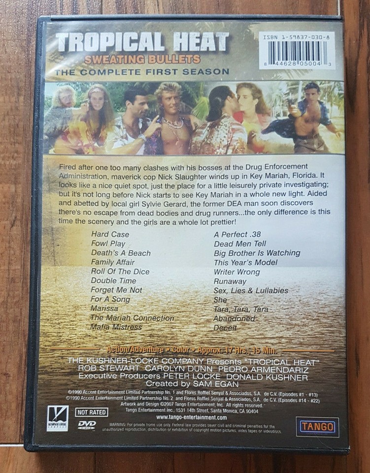 /3531 Tropical Heat Season 1 - Sweating Bullets (1991, Stewart) DVD ...