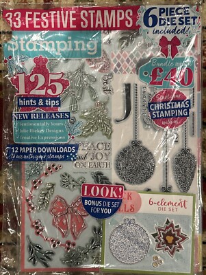 CREATIVE STAMPING MAGAZINE ISSUE 138 Festive STAMPS 6 Pcs Die Set | eBay