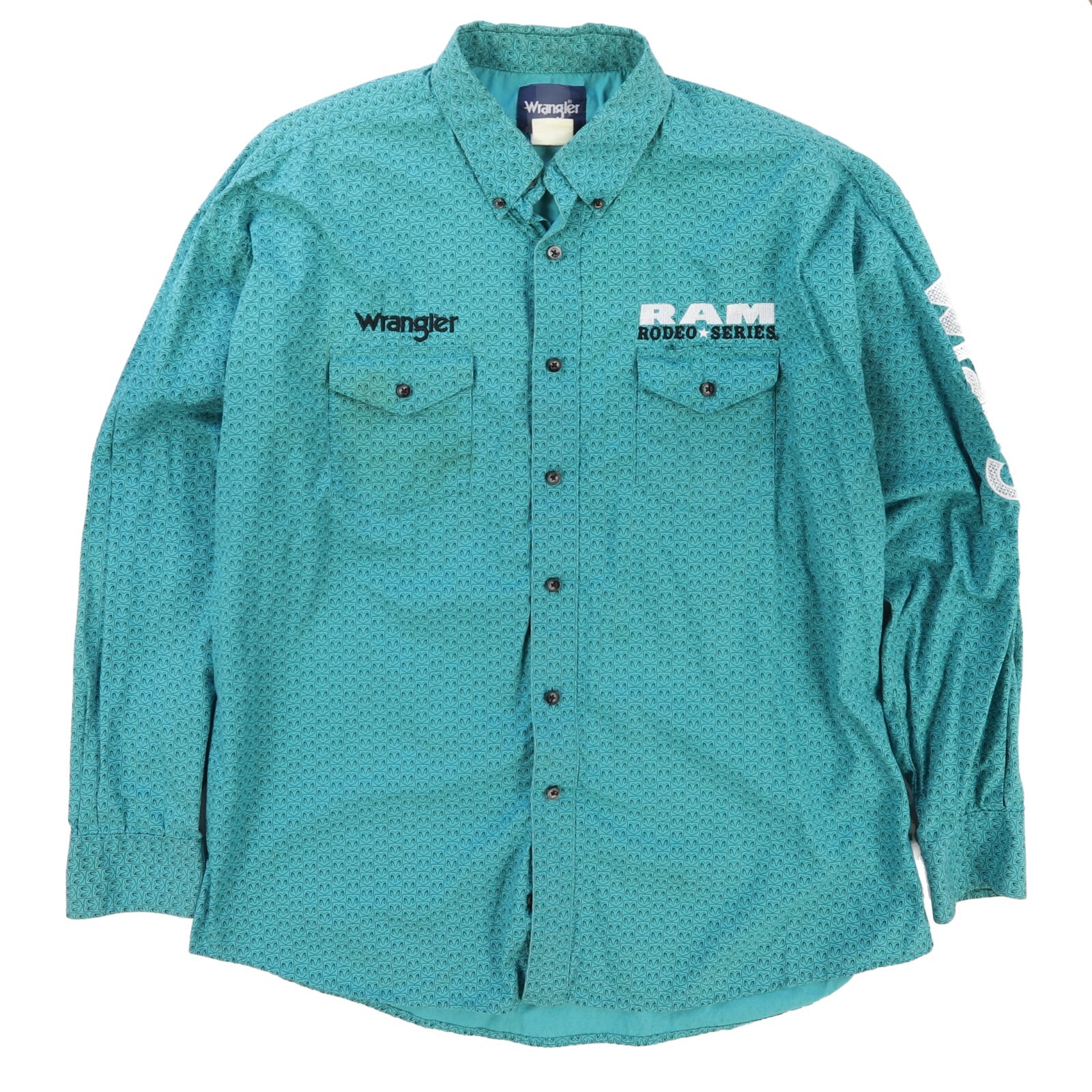 Vintage Wrangler Dodge Ram Rodeo Series Button Up Shi… - Gem