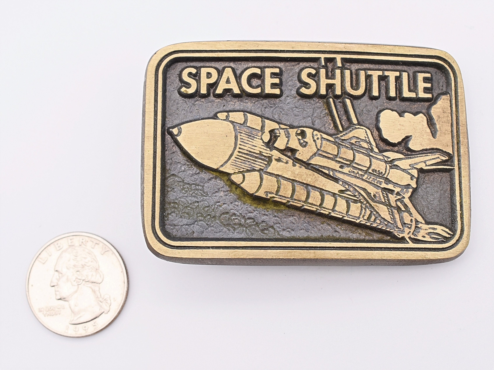 Solid Brass Space Shuttle Rocket NASA Vintage Belt Buckle | eBay