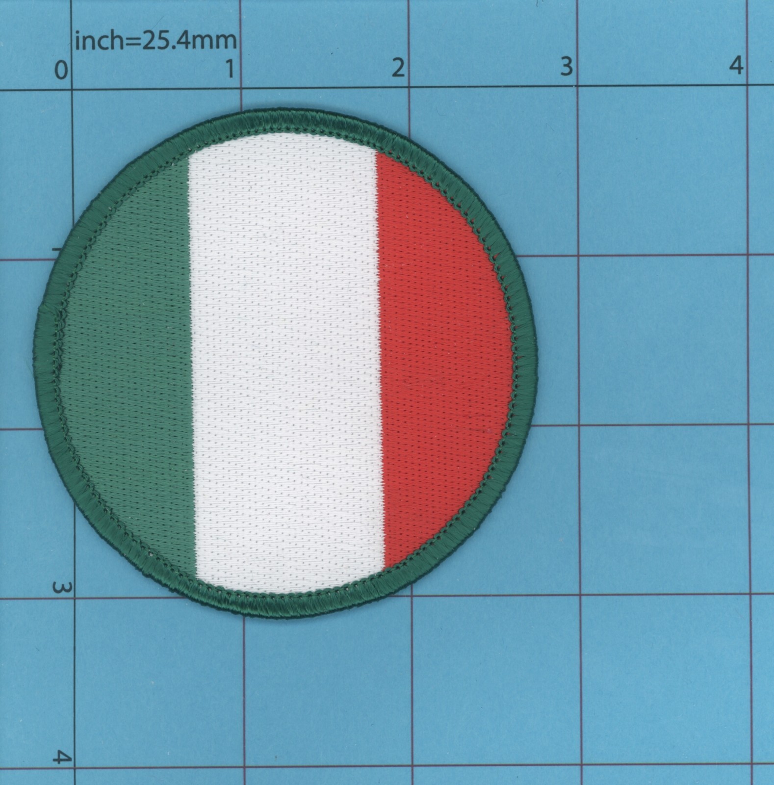 Italyl Flag Iron on Patch Italia Rome Pope ROUND QUALITY EMBROIDERY ...