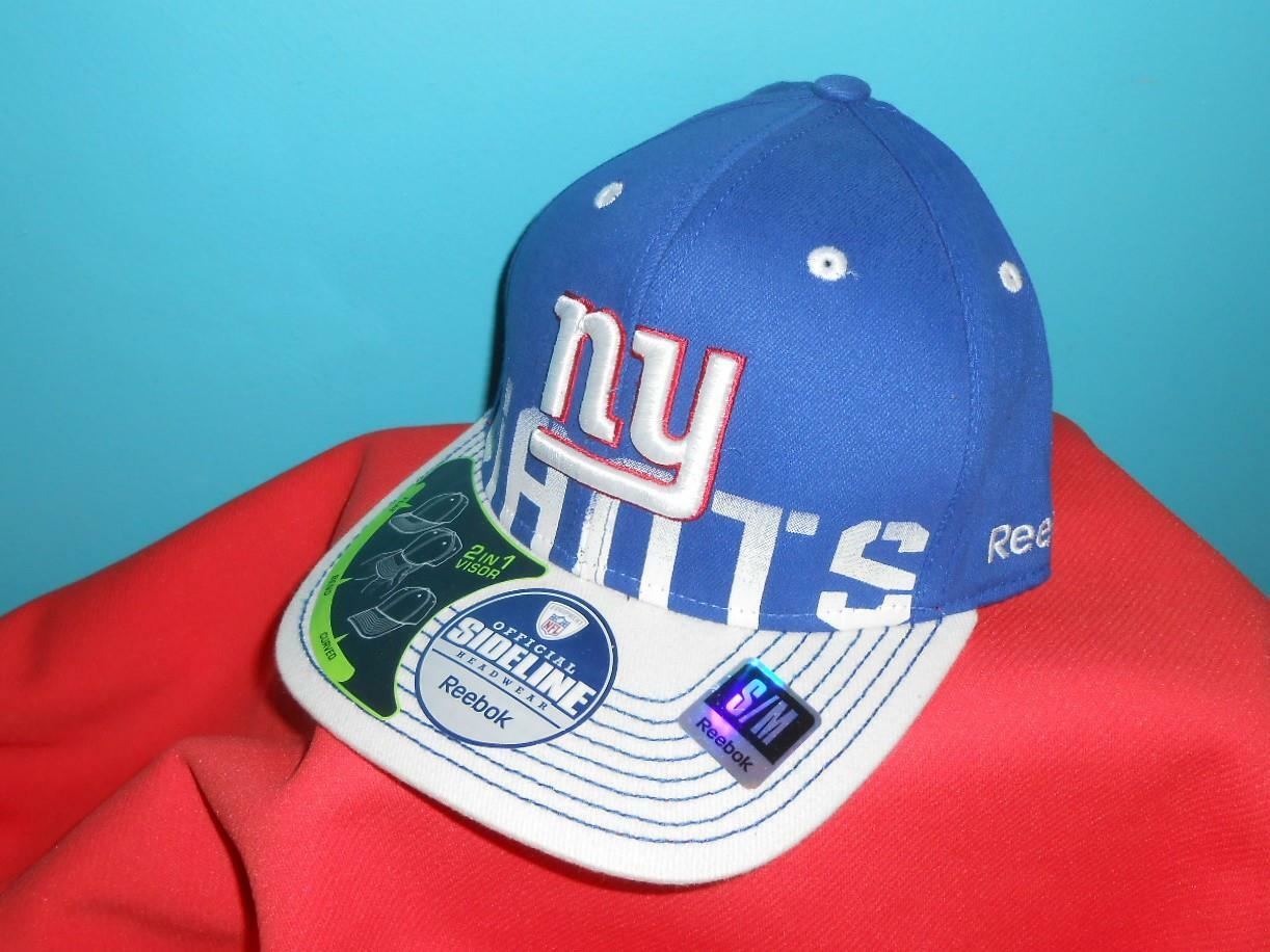 New Licensed NFL Reebok New York Giants Sideline Flexfit Hat Size S/M ...