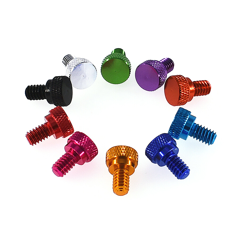 1/4-20 Coloured Knurled Thumb Screw Hand Turn Knob Bolts For DIY ...