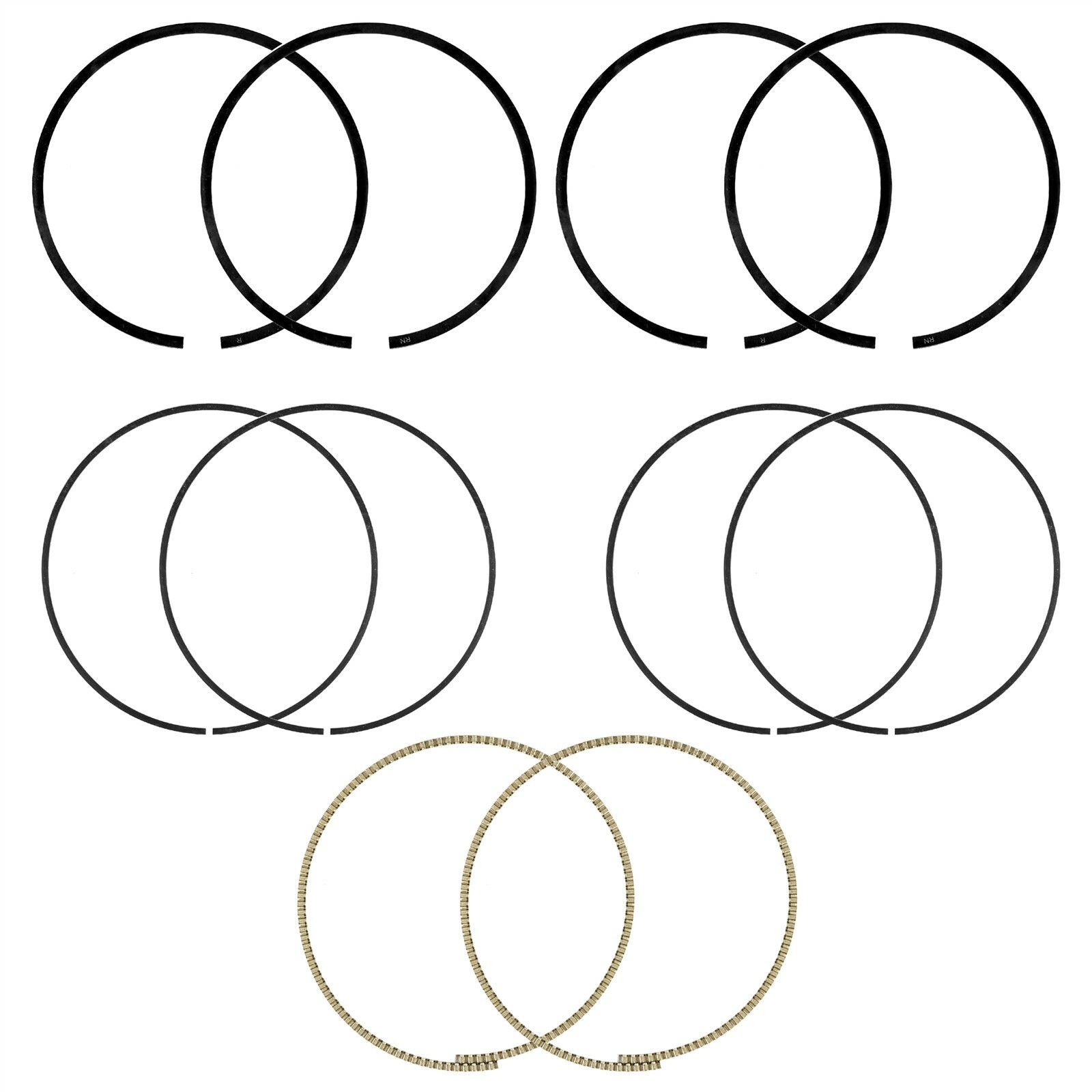 2 Cylinder Piston Ring fits Can-Am Outlander 400/ Max 400 2X4 4x4 2003 ...