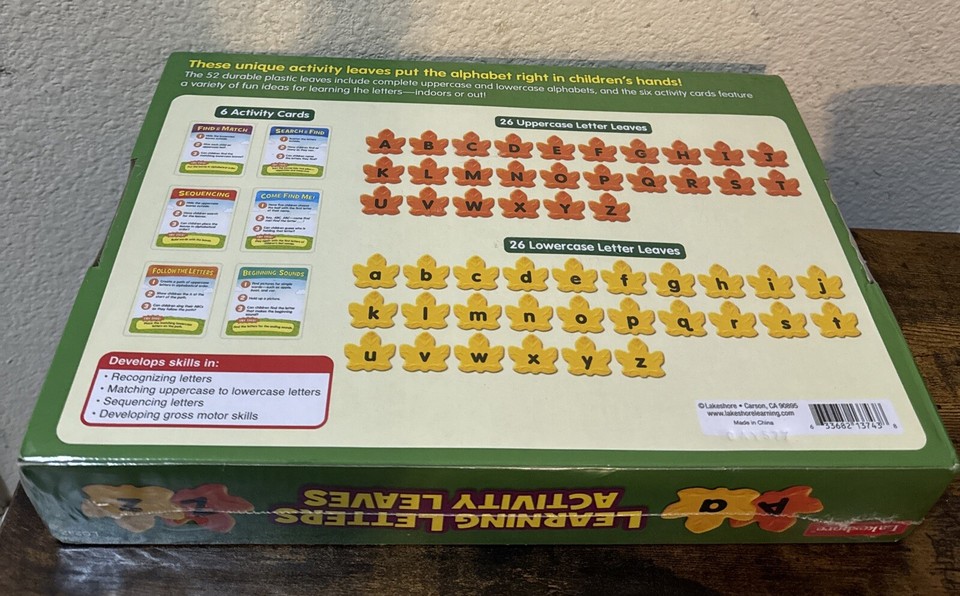 Lakeshore Learning Letters Activities Leaves Teacher - New | eBay