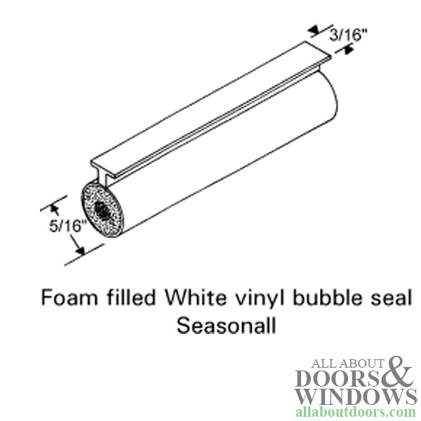 Weatherstrip For Doors and Windows 0.3125 inch Bulb 0.1875 inch Slide ...