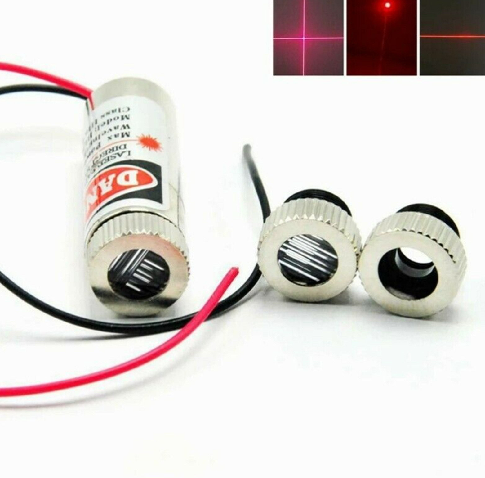 5MW 650nm Red Cross / Point / Line Lasers Module Focus Adjustable 5V ...