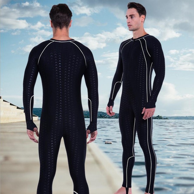 Mens Snorkeling Shark Skin Diving Suit Surfing Stinger Suit Full body ...