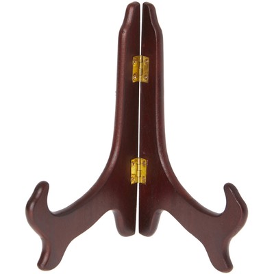 Bard's Hinged Dark Wood Plate Stand, 7" H x 6" W x 4.25" D (7" - 9 ...
