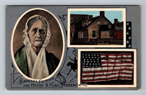 Frederick MD-Maryland, Barbara Fritchie Her House & Flag Vintage ...