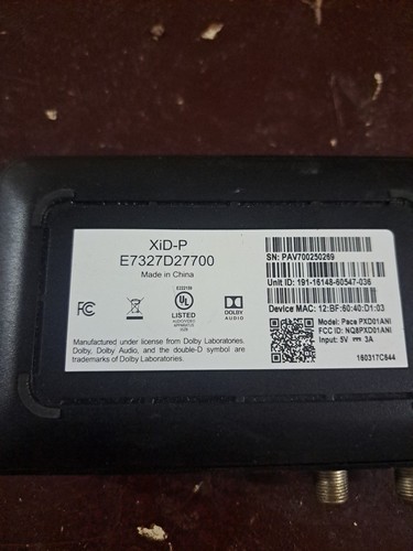 Xfinity XiD-P Pace PXD01ANI Black HDMI Port Comcast Top Cable TV Box No ...