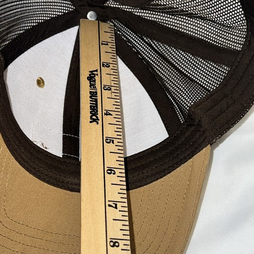 Snap On Tools Leather Patch Brown Mesh Snapback Trucker Hat Cap New | eBay