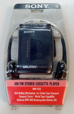 Vintage Sony Walkman AM/FM Stereo Cassette Player With Headphones WM ...