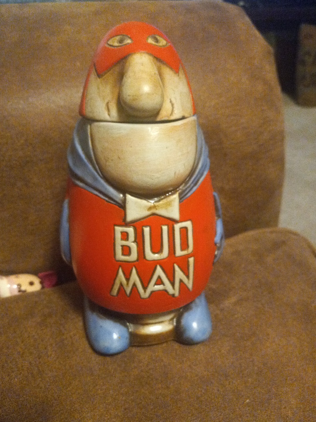 VINTAGE BUDWEISER BUD MAN STEIN HOLLOW HEAD CERAMARTE BRAZIL RARE ...