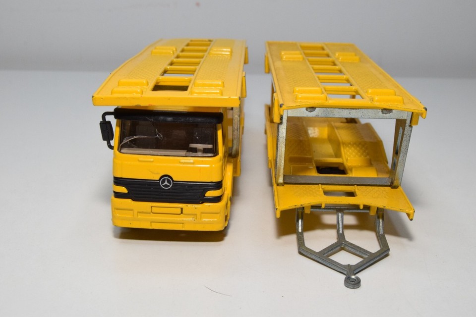 B67 1:55 SIKU 3419 MERCEDES-BENZ ACTROS CAR AUTO CAR TRANSPORTER FAIR ...