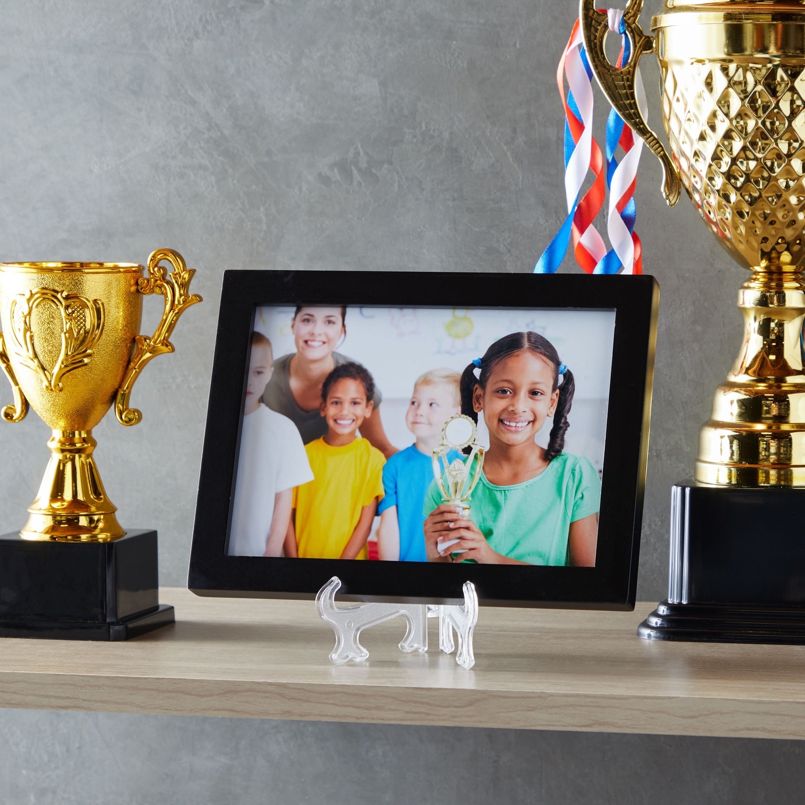 24 Pack Clear Mini Easels for Displaying Photos, Wedding Place Cards, 4 ...