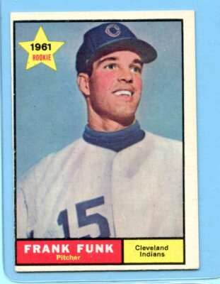 1961 Topps # 362 Frank Funk (VG-EX) -- Cleveland Indians -- Box 717 | eBay
