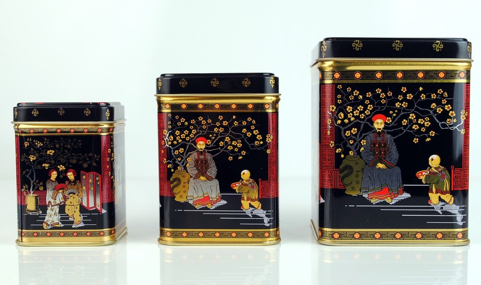 Chinese Tea Caddy - Different Sizes - Loose Tea Coffee Herbs Spices ...